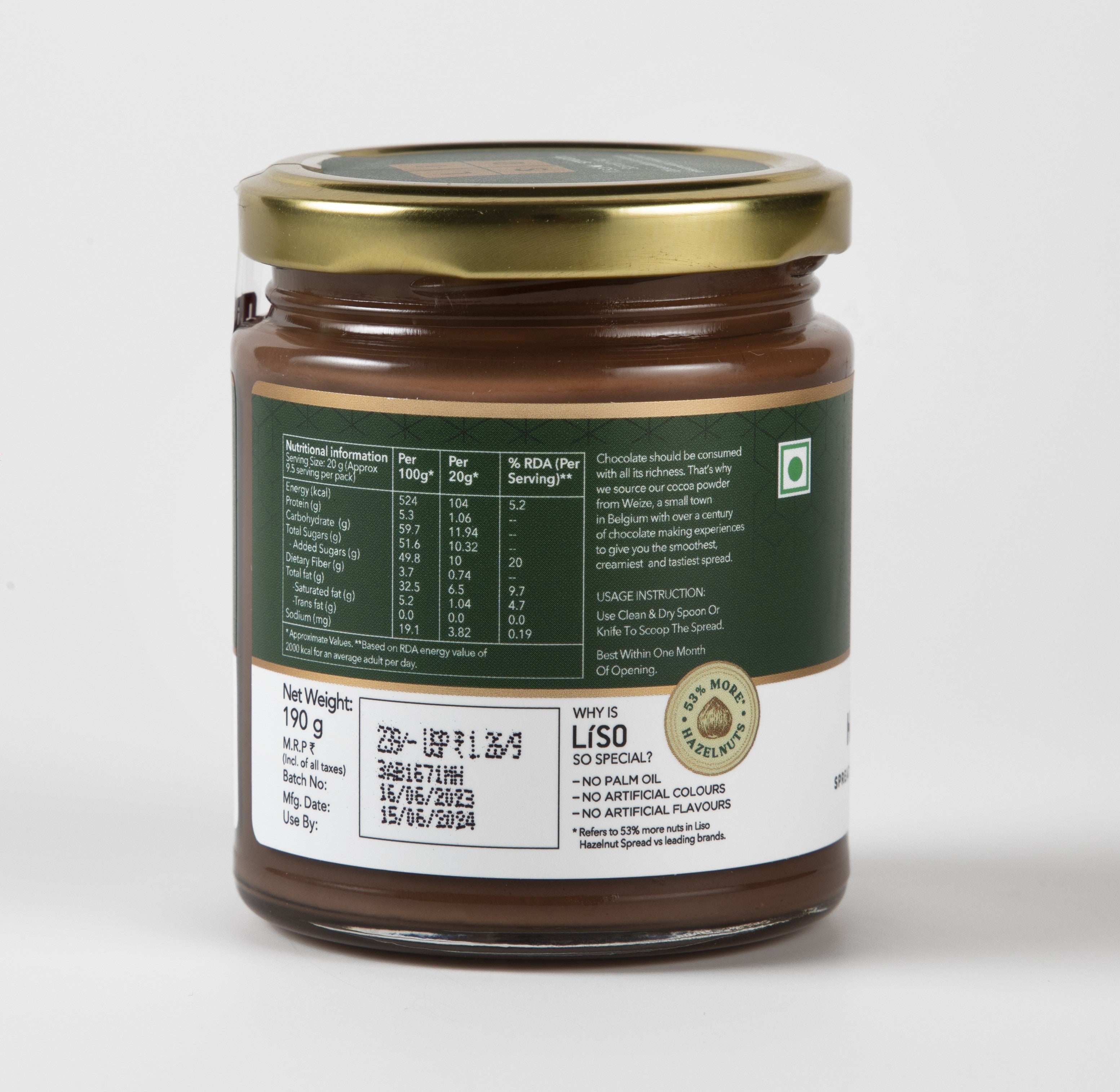 Hazelnut Spread | Belgian Cocoa Powder | More Hazelnuts | Slow Roasted ...